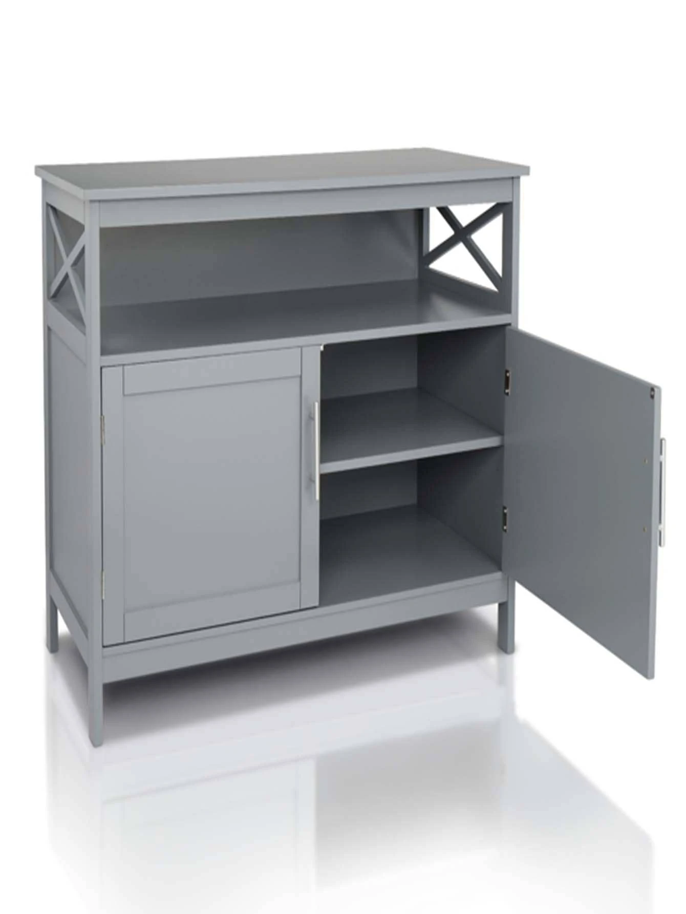 100*43*85cm Density Board Double Door With Partition Side X-Shaped ...