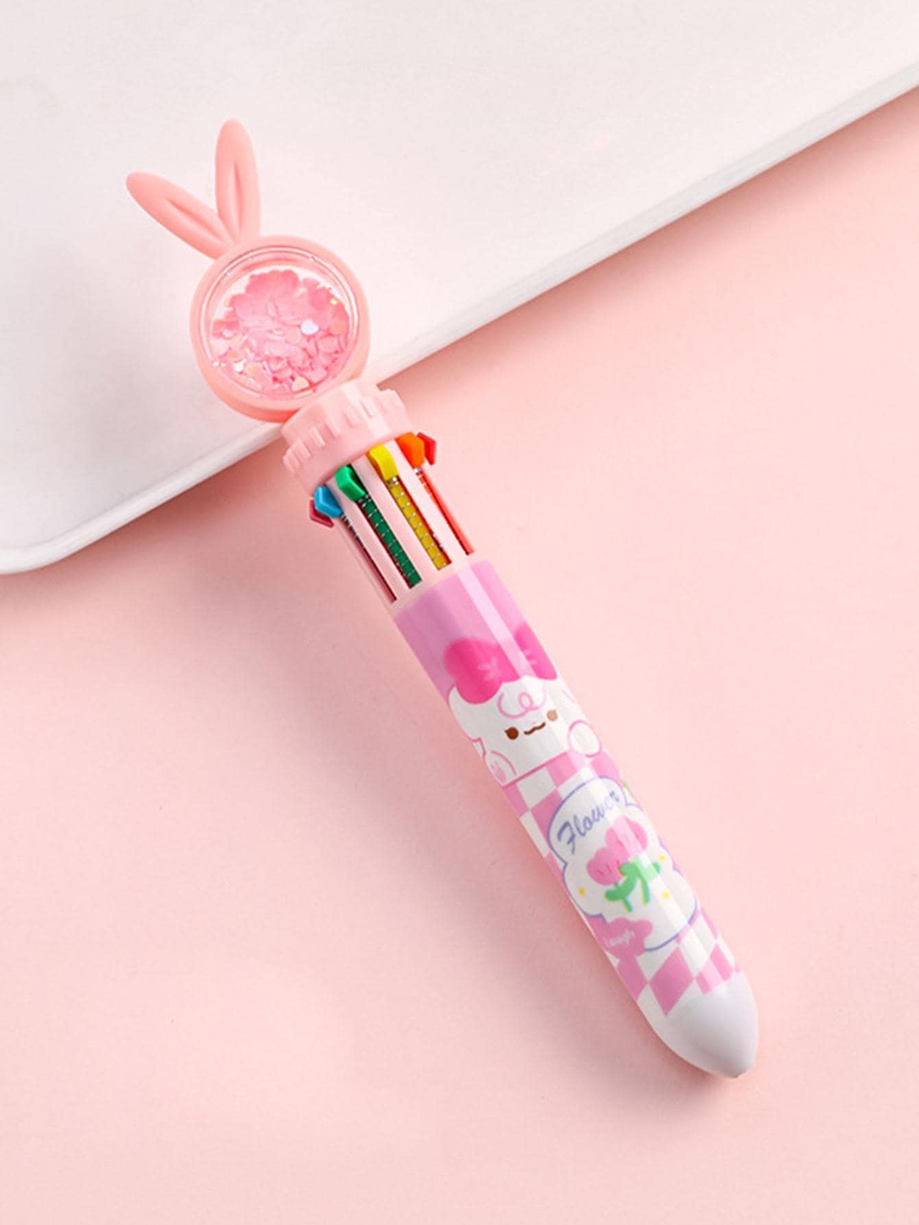 Cartoon Rabbit neutral ball-point pen students press type ten-in-one ...