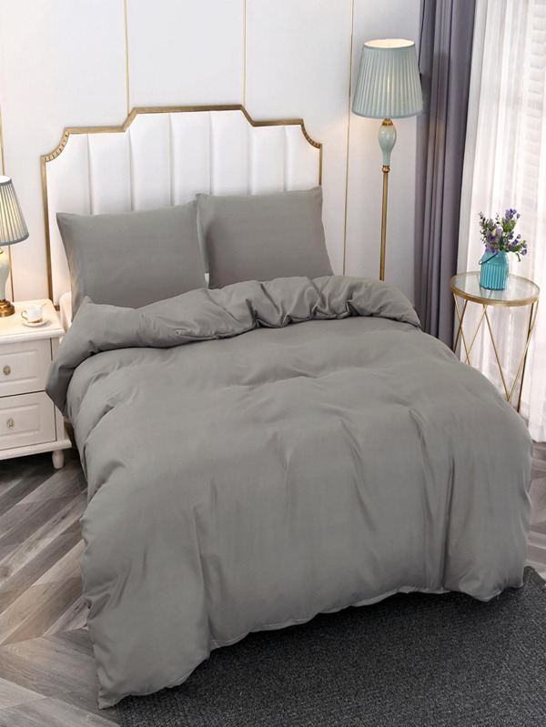Solid Color Duvet Cover Without Filler, Modern Polyester Bedding Duvet ...