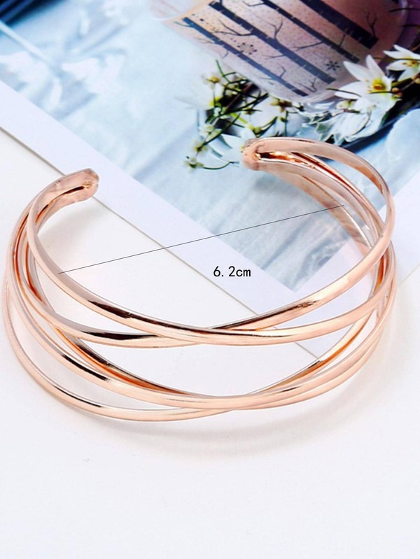 Layered Cuff Bangle | SHEIN USA