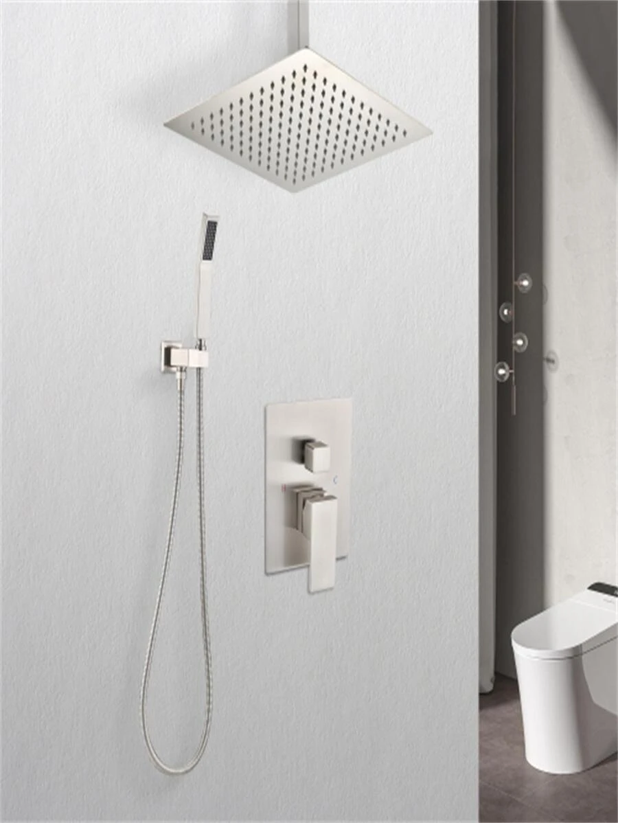 Ceiling Mounted Shower System Combo Set With Handheld And 10"Shower ...