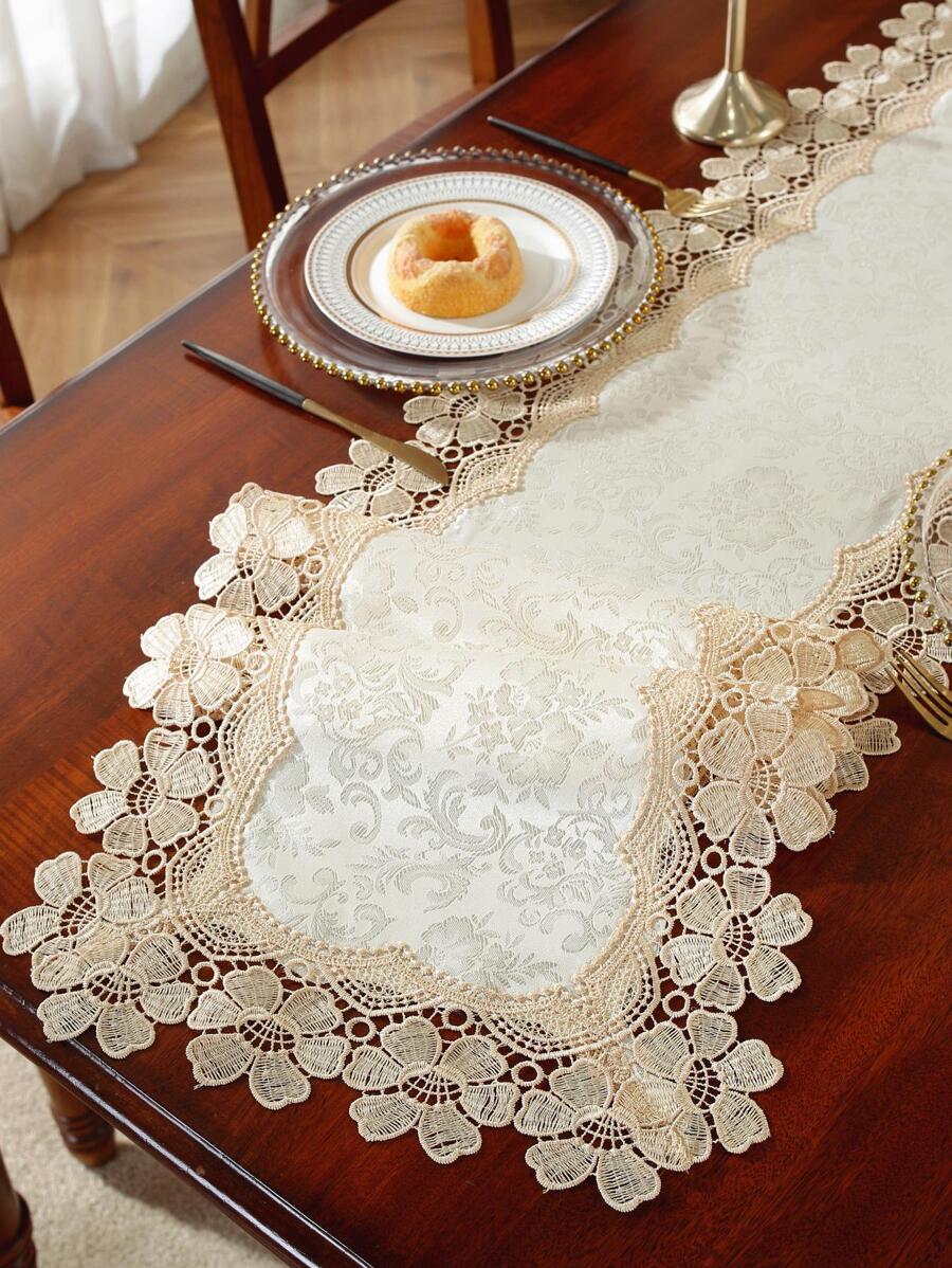 1pc Floral Embroidered Table Runner | SHEIN USA