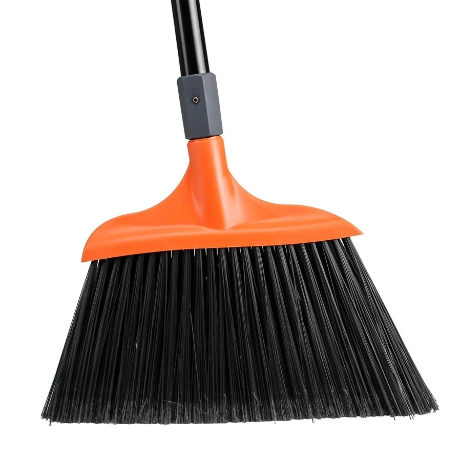 Heavy-Duty Broom, Long Handle Angle Broom for Garages, Courtyard ...