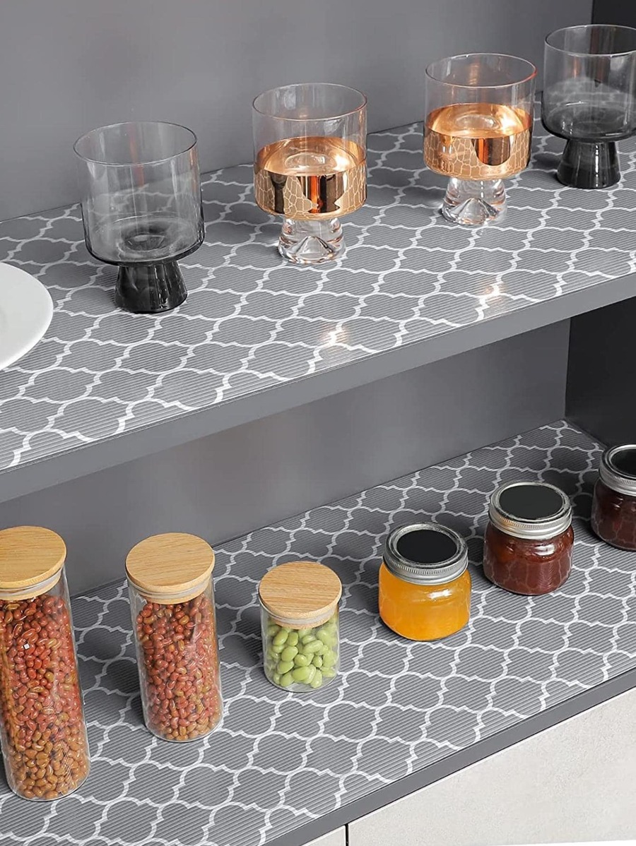 1roll PEVA Drawer Liner, Modern Geometric Pattern Waterproof Non-Slip ...