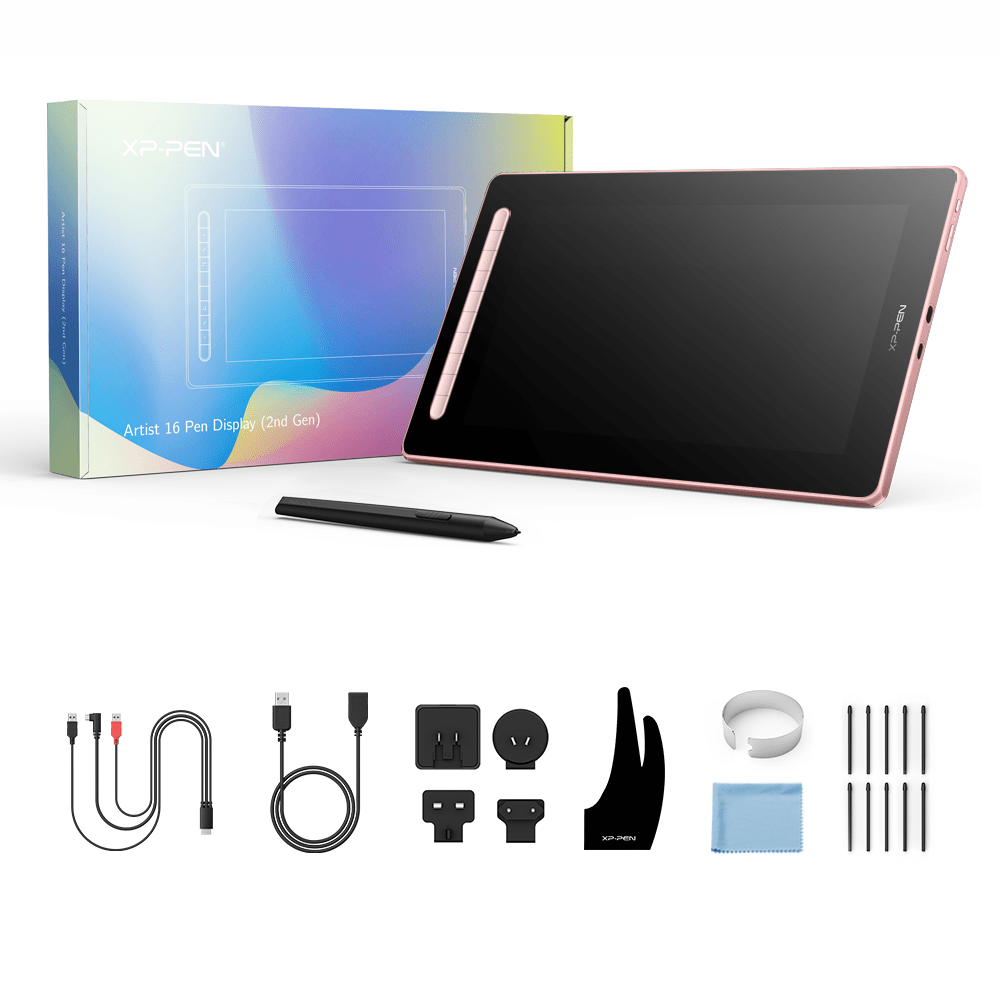 XPPen XPPen Artist 16 Gen 2 Drawing Pen Display with Battery-Free X3 Stylus and 10 Customized ...
