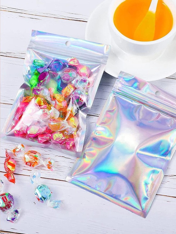 20pcs Holographic Packaging Bag, Mini Candy Bag For Wedding, Holiday ...