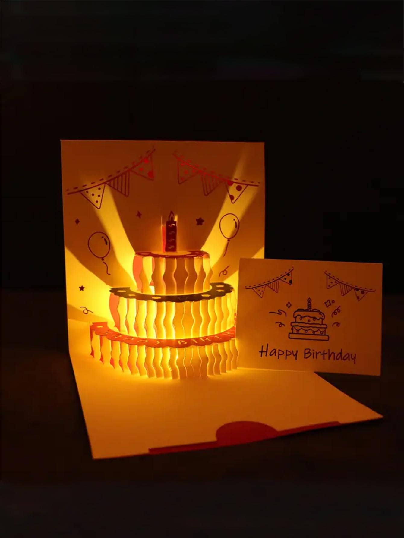 1pc Cake Design 3D Greeting Card | SHEIN USA