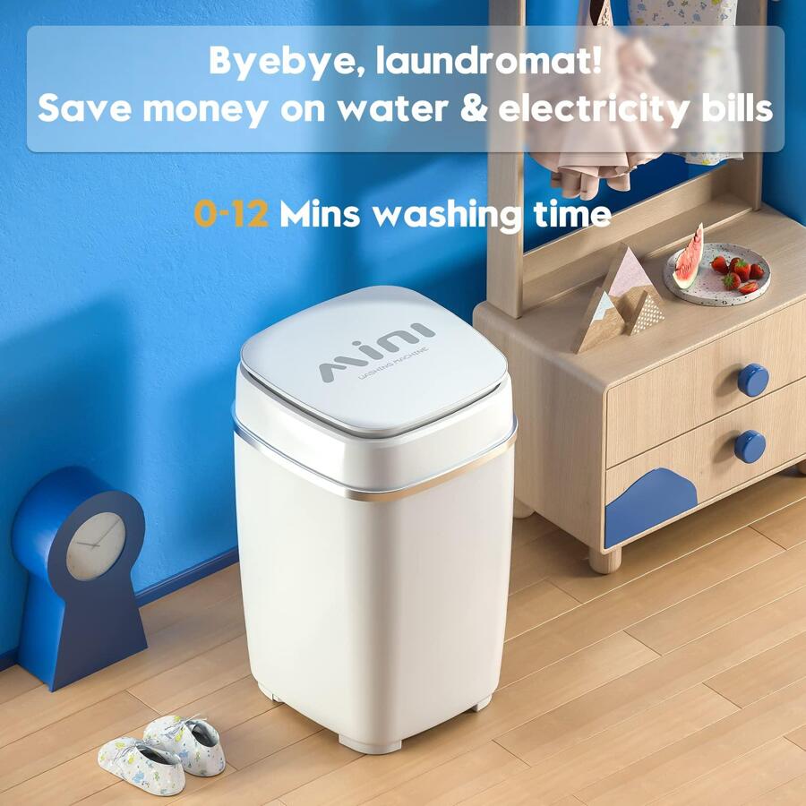 Portable Washing Machine, Mini Compact Washer 8LBS Washing Capacity ...