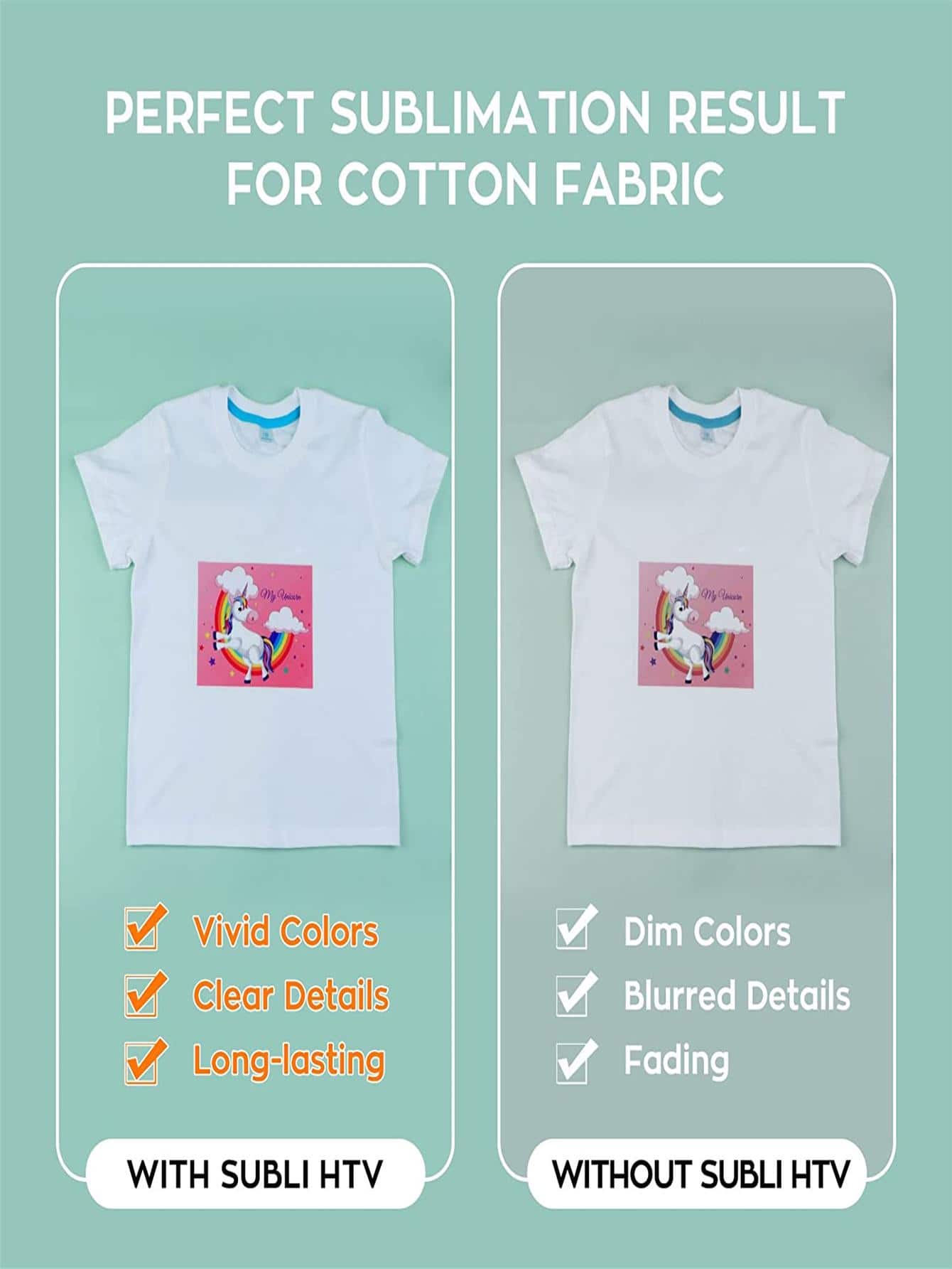 HTVRONT Clear HTV Vinyl for Sublimation - 12" X 5FT Upgraded Glossy ...