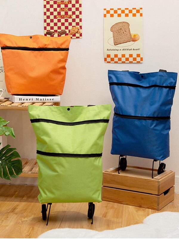 1pc Portable Foldable Shopping Cart Trolley | SHEIN USA