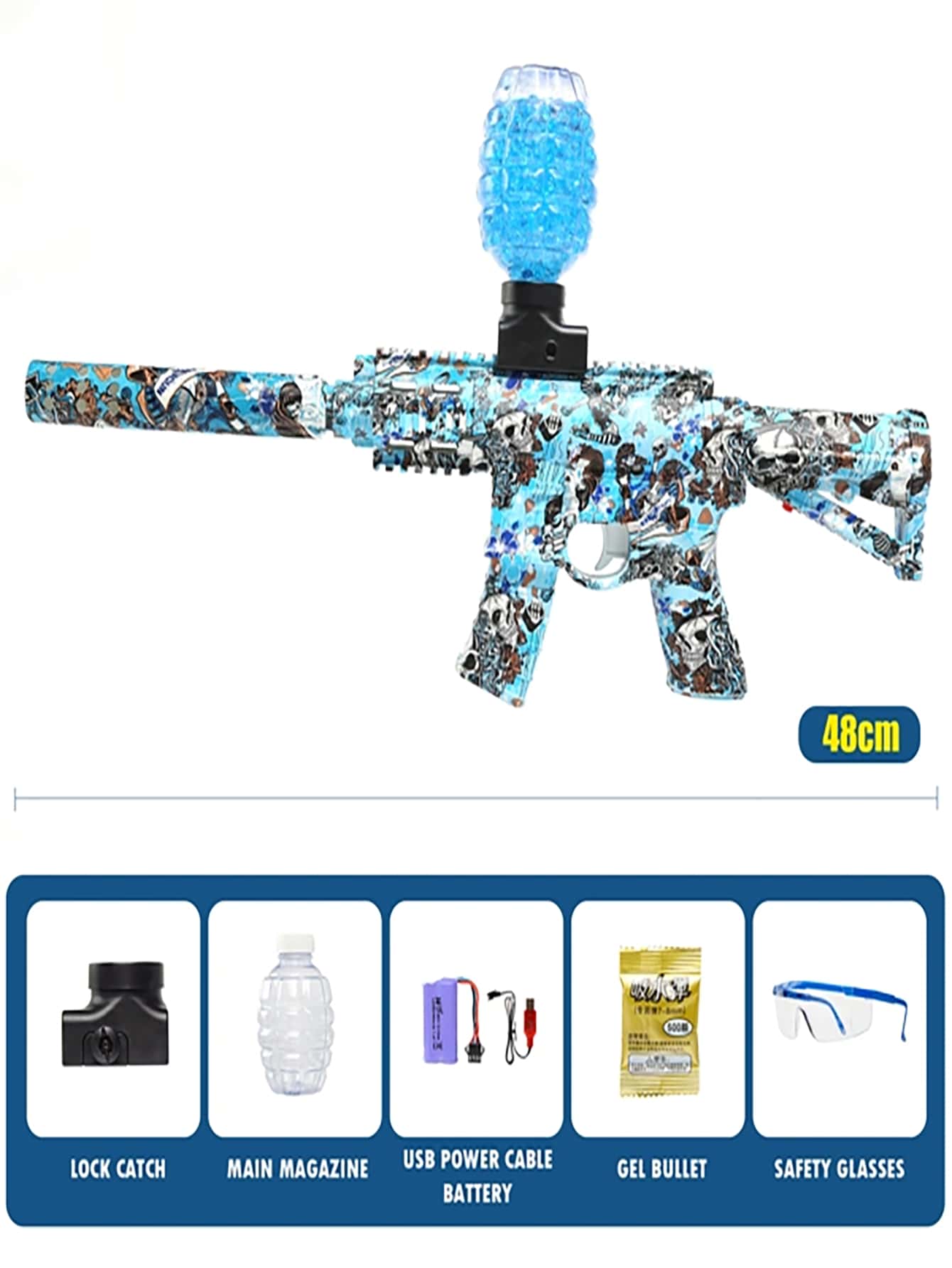Splatter Ball Gun Gel Ball Blaster Toy Guns; NO for Nerf Guns EVA ...
