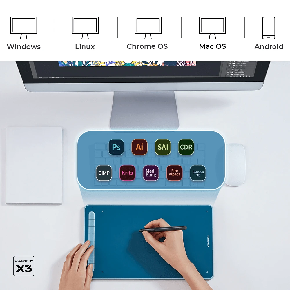 Deco L Drawing Tablet 10x6 Inch Computer Graphic Tablet With Updated ...