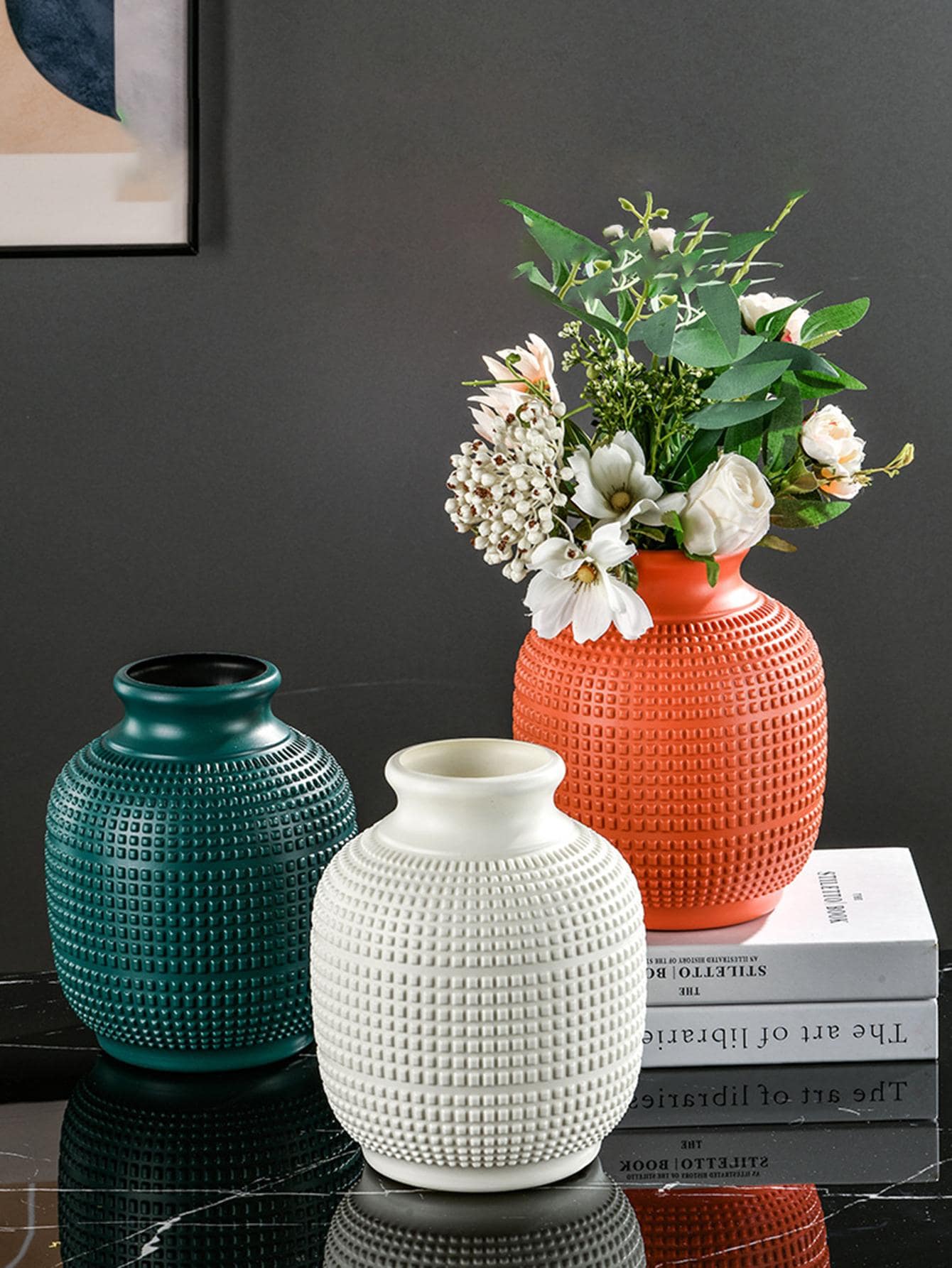 1pc Large Plastic Flower Vase, Unbreakable Vases Creative Home ...