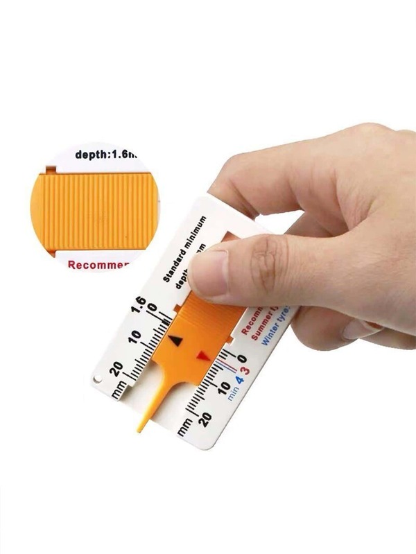 1pc ABS Tyre Tread Depth Gauge Caliper, Modern Tire Ruler Vernier Depth ...