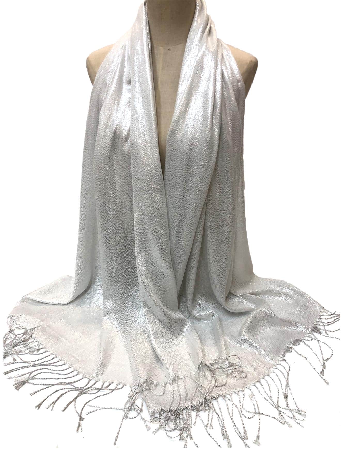 1pc Party Dance Evening Silver Thread Scarf Shawl Elegant | SHEIN USA