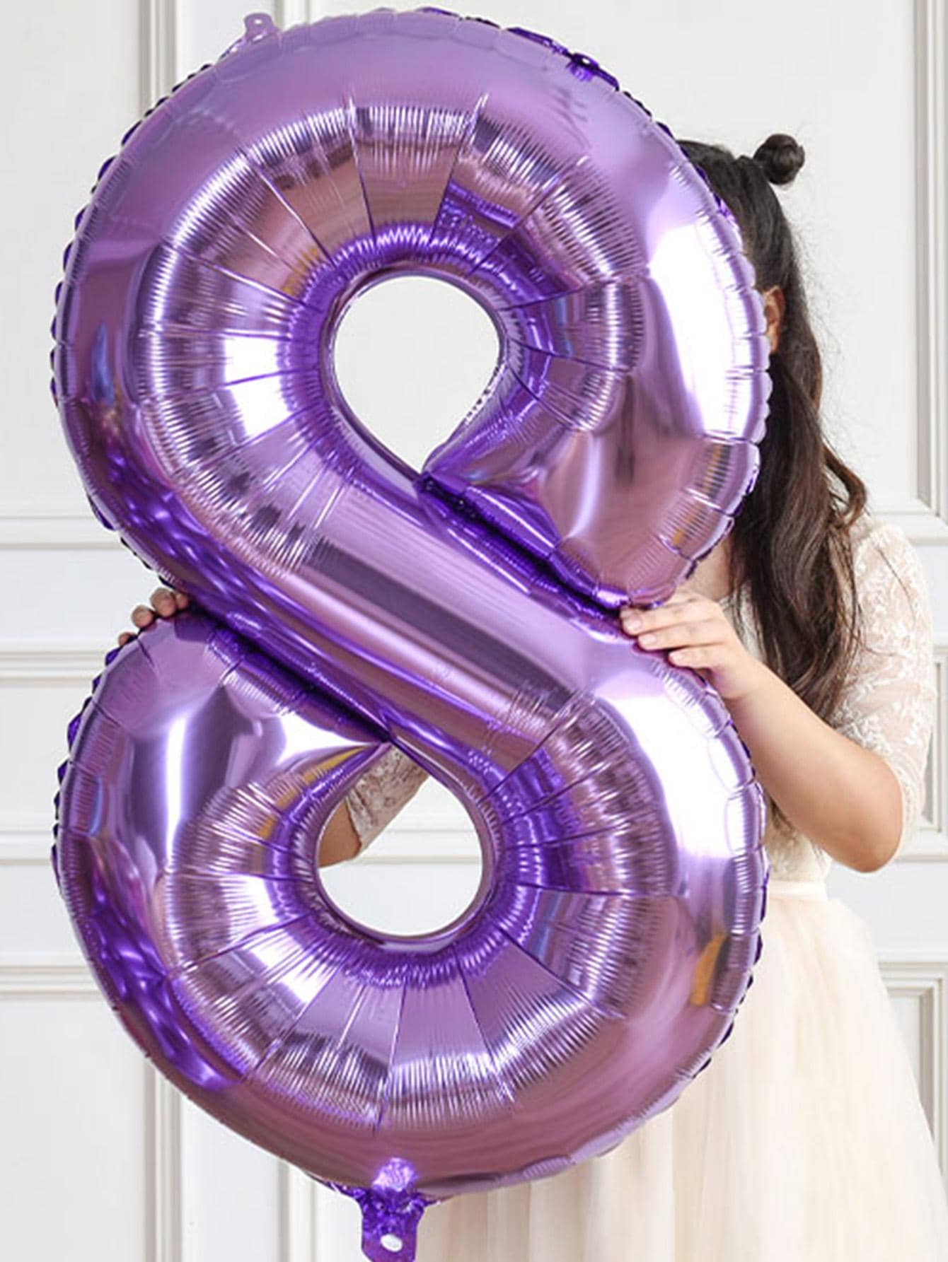 1pc Number Shaped Balloon, 40 Inch Big Purple Polyamide Balloon For ...
