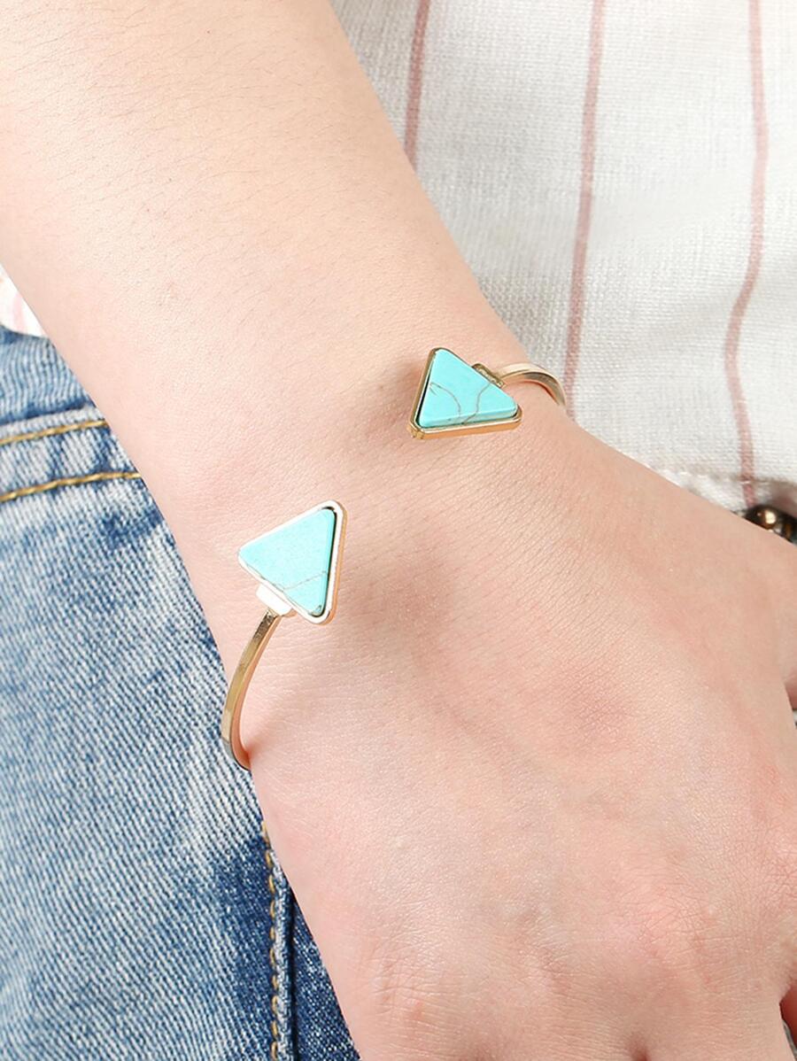 Triangle Decor Cuff Bangle | SHEIN USA