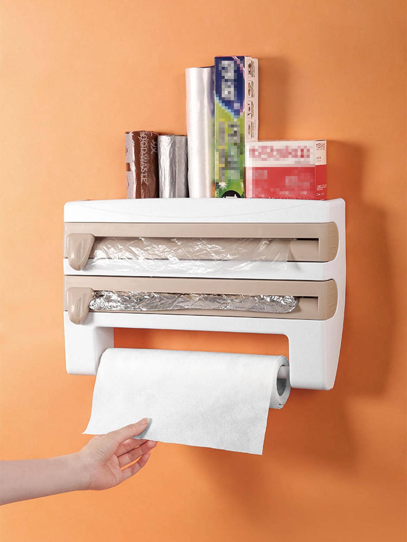 1pc Wall Mounted Multifunction Wrap Dispenser | SHEIN USA