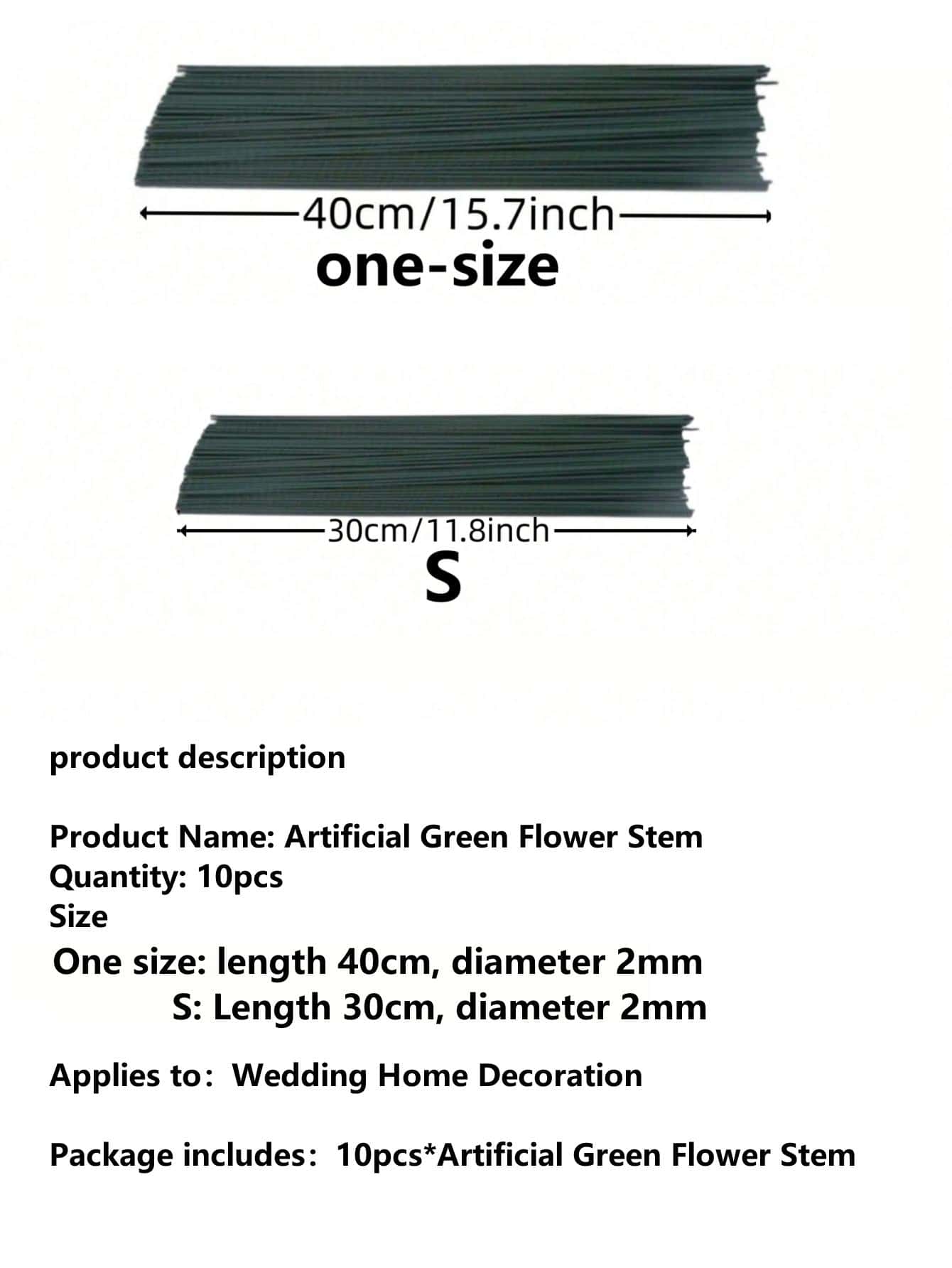 10pcs/set 30/40 CM Modern Iron Artificial Flower Stem Stick, Minimalist ...