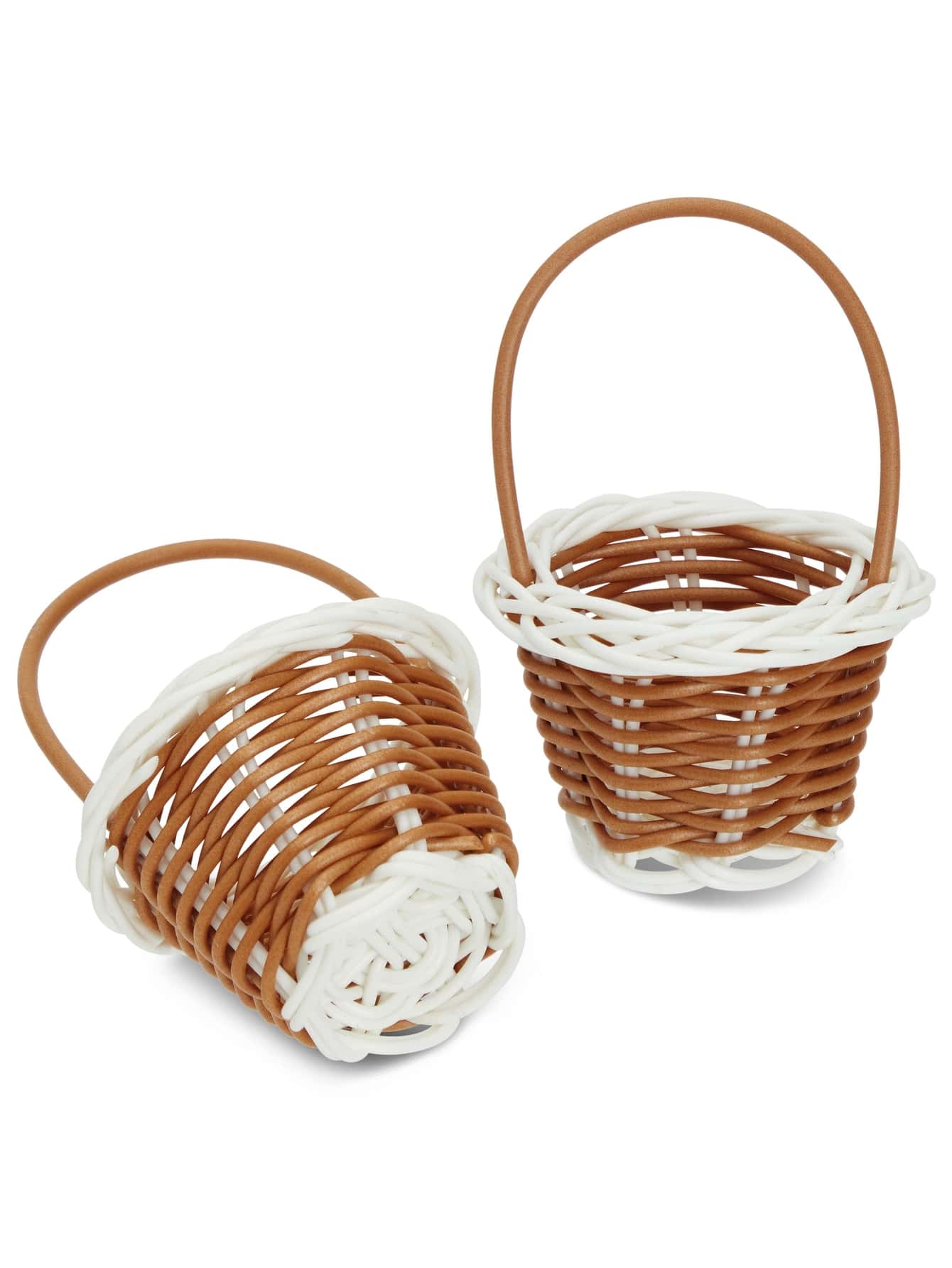 24 Pack Mini Woven Baskets With Handles - Bulk Miniature Baskets For ...