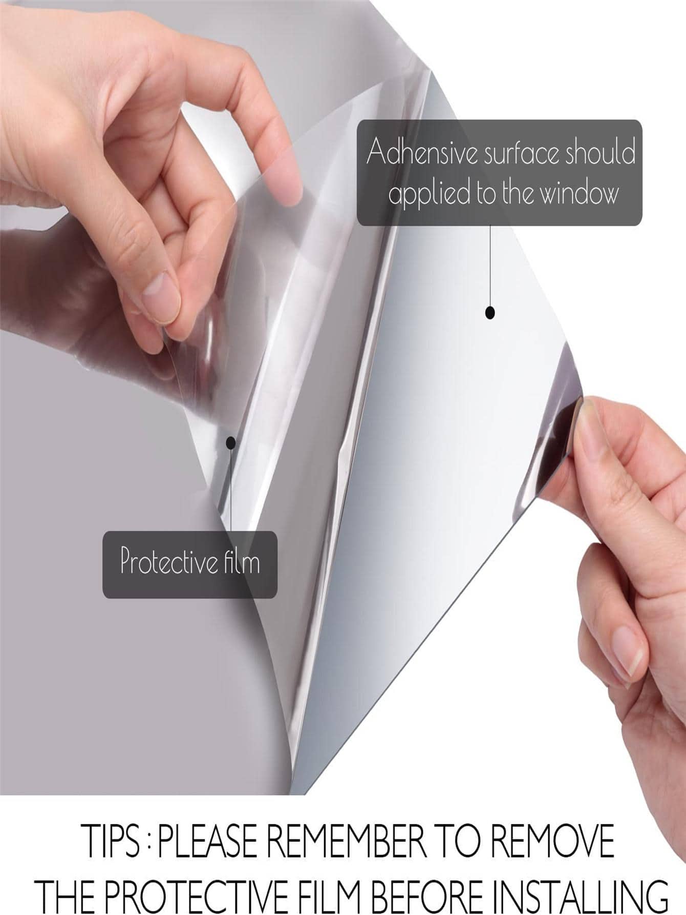 One Way Privacy Window Film, Day Reflector Reflective Heat Protection ...