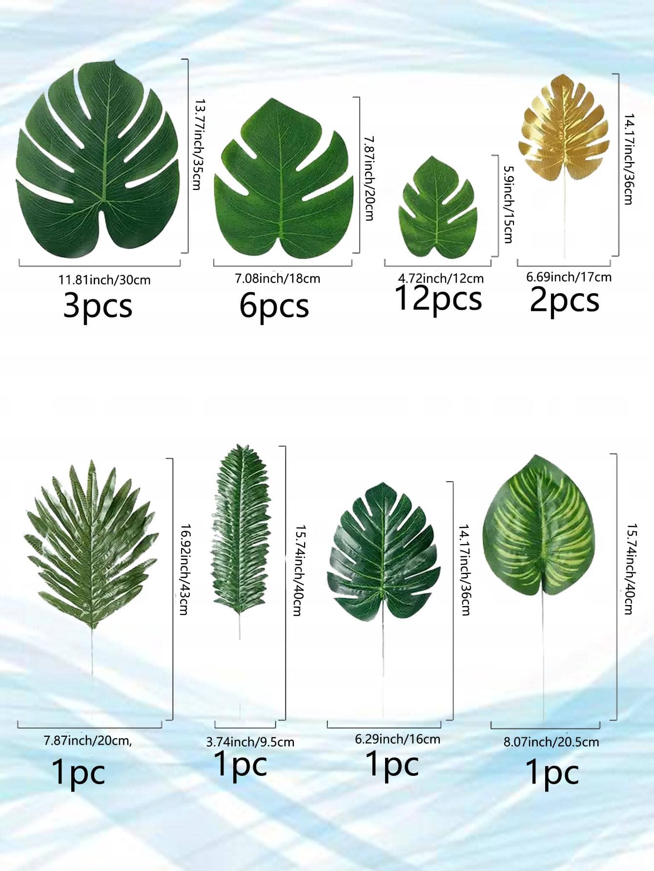 Artificial Tropical Palm Leaves Tropical Jungle Safari Leaves With ...