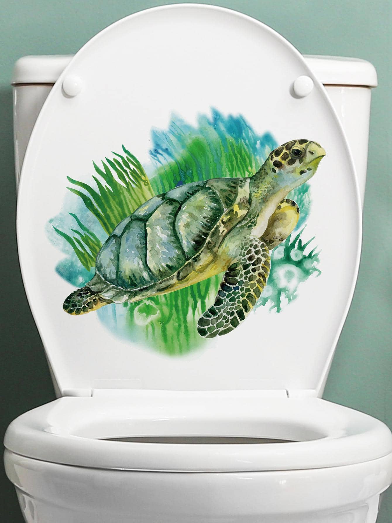 1pc Turtle Pattern Toilet Lid Decal | SHEIN USA