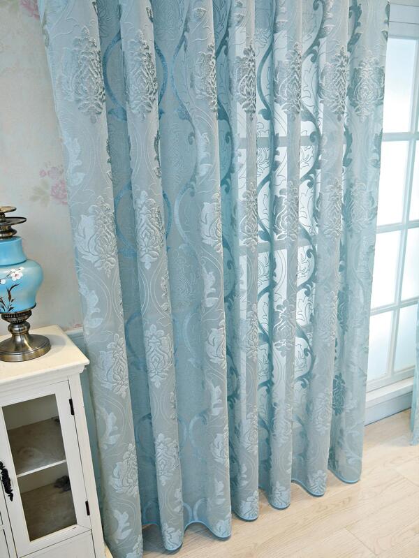 Floral Pattern Single Panel Sheer Curtain | SHEIN USA