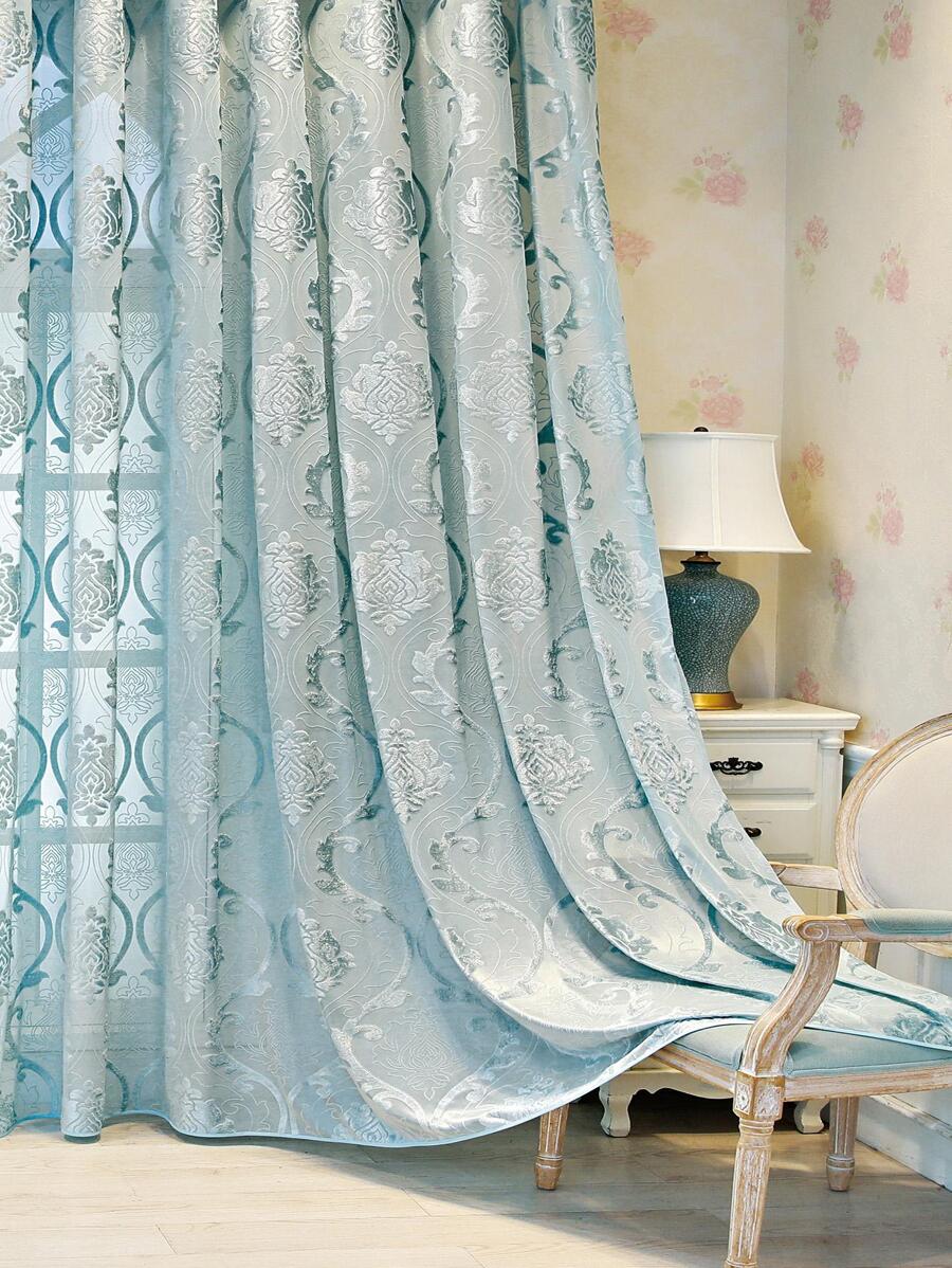 Floral Pattern Single Panel Sheer Curtain | SHEIN USA