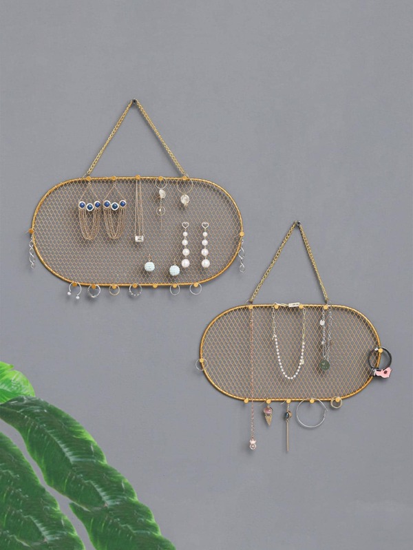 1pc Iron Wall Mounted Jewelry Storage Rack | SHEIN USA