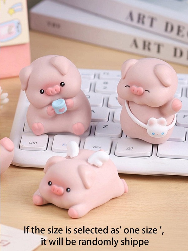 1pc Cartoon Pig Shaped Random Decoration Craft | SHEIN USA