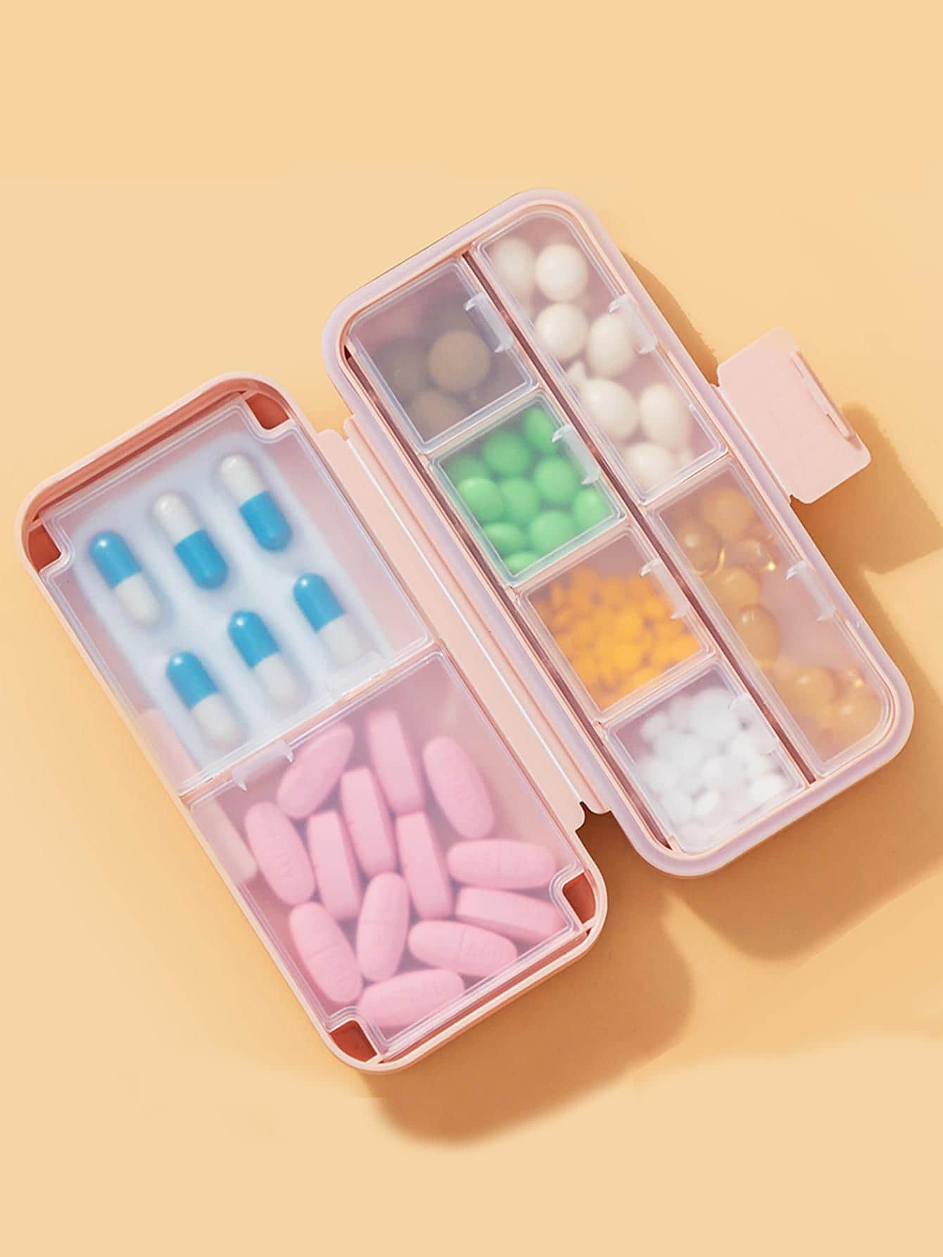 1pc Portable Mini 7 Day Pill Box, Travel Friendly Small Size Sealed ...