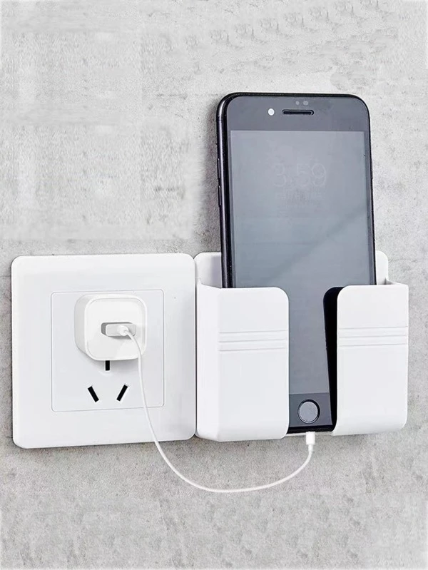 1pc PP Storage Rack, Simple Wall Mounted Phone Storage Rack For Home ...