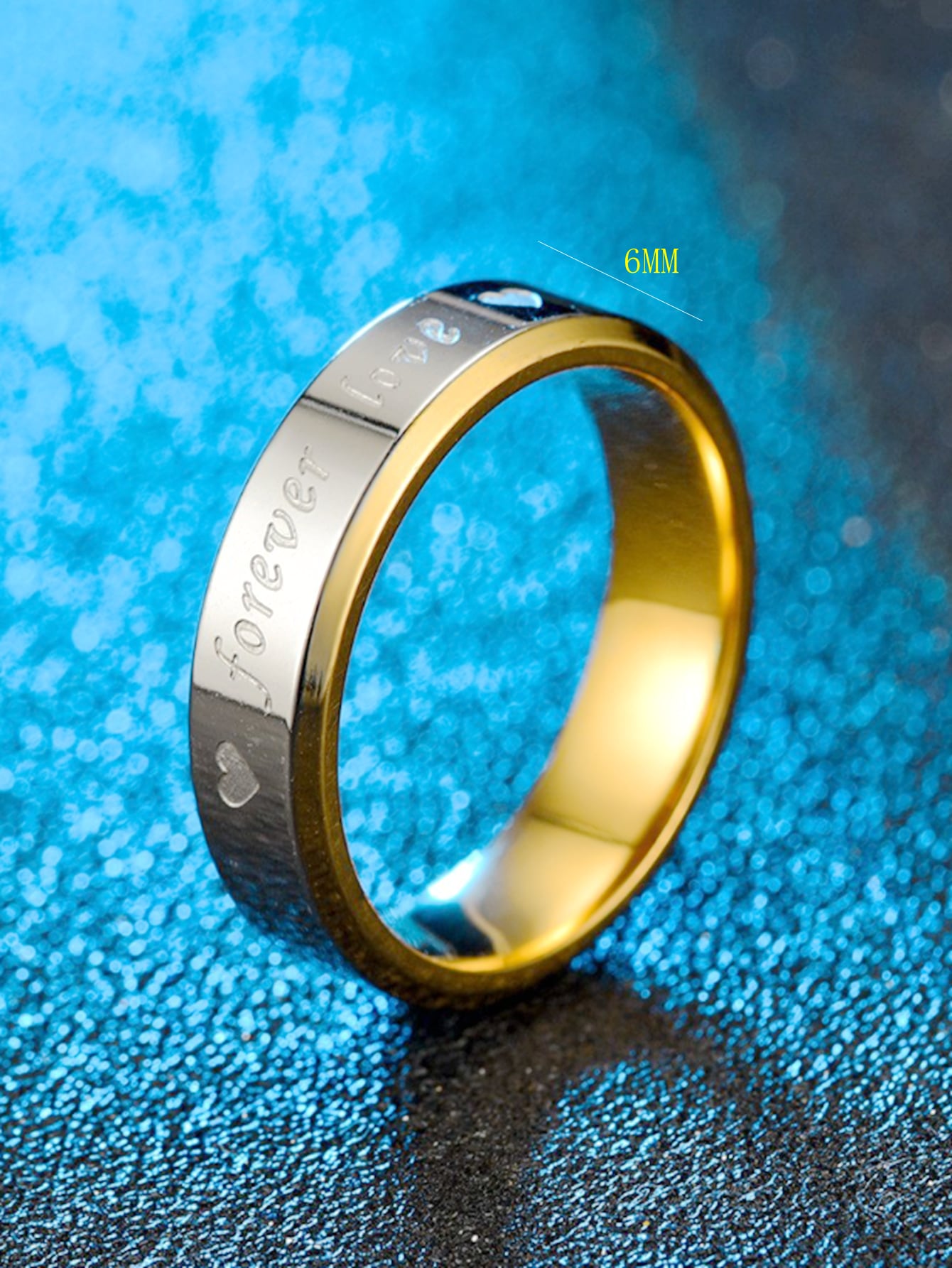 2pcs Titanium Steel Couple Rings, Forever Love, Romantic And Simple ...