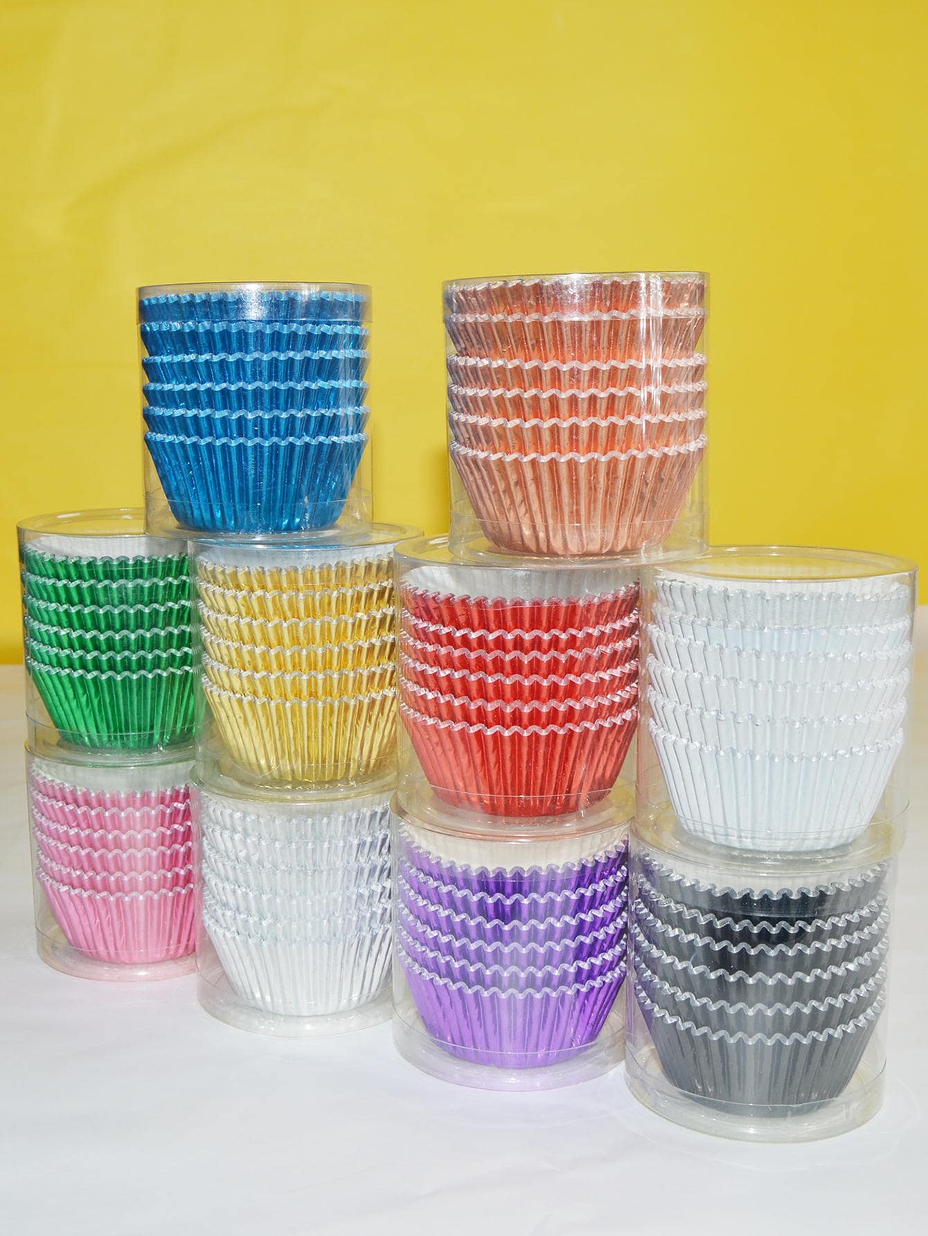 100pcs Mixed Color Cupcake Pan, Simple Paper Oil-Proof Cupcake Mold For ...