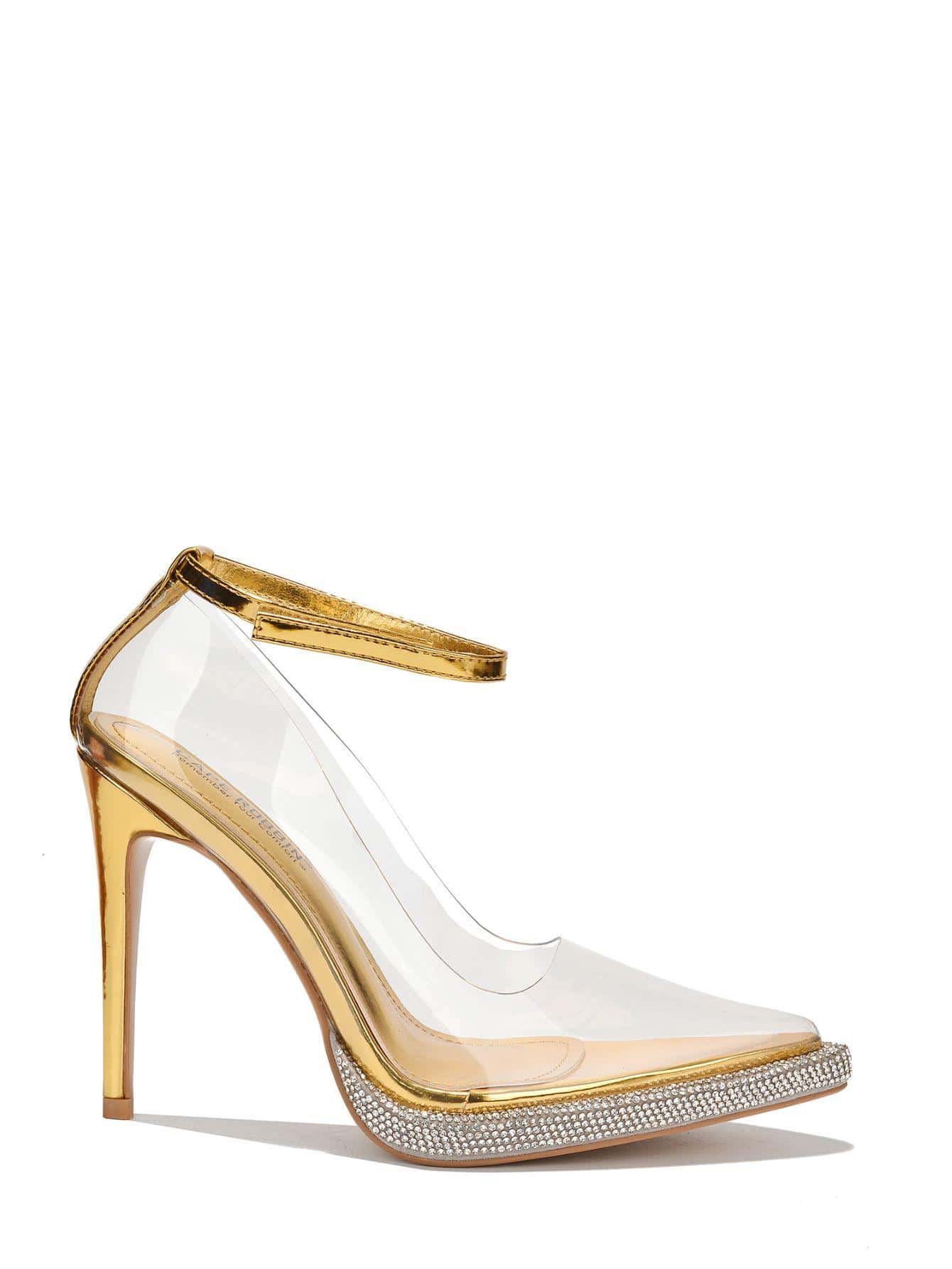 Mada Clear Metallic High Heels | SHEIN USA
