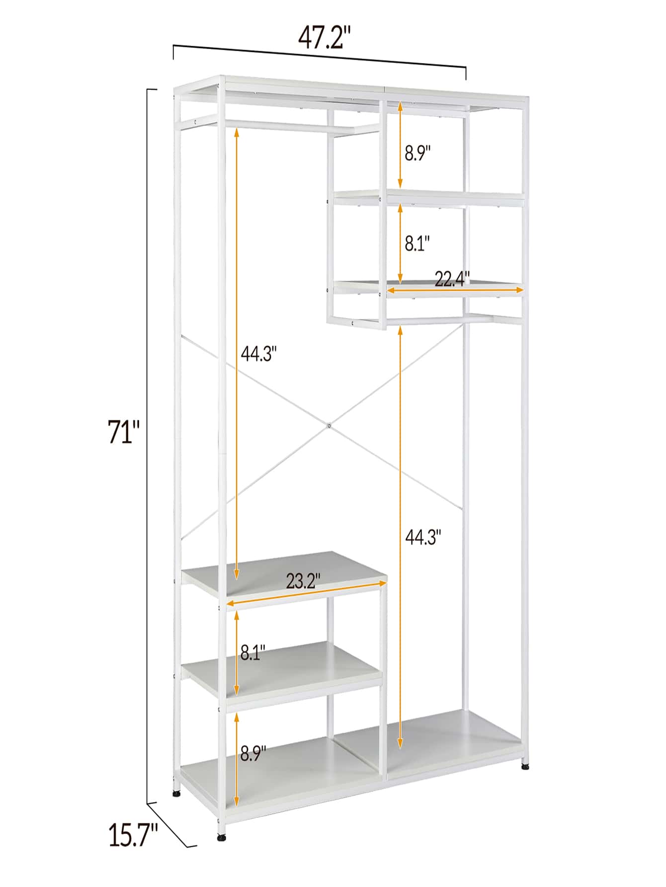 Stand Alone Wardrobe Organizer, Double Suspender Wardrobe Hanger and ...