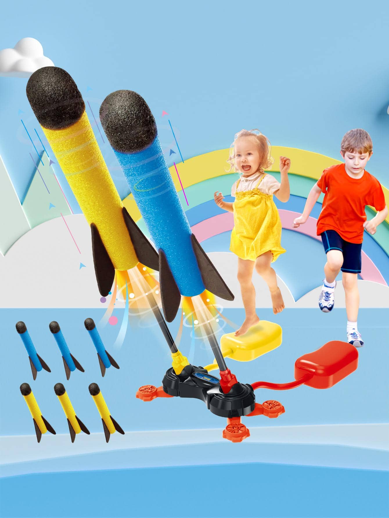 Toy Rocket Launcher for Kids,Outdoor Toys-Shoots Up to 100 Feet-Jump ...