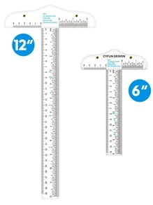 CYFUN DESIGN 1 pieza minimalista de 6 y 12 pulgadas en forma de T que ...