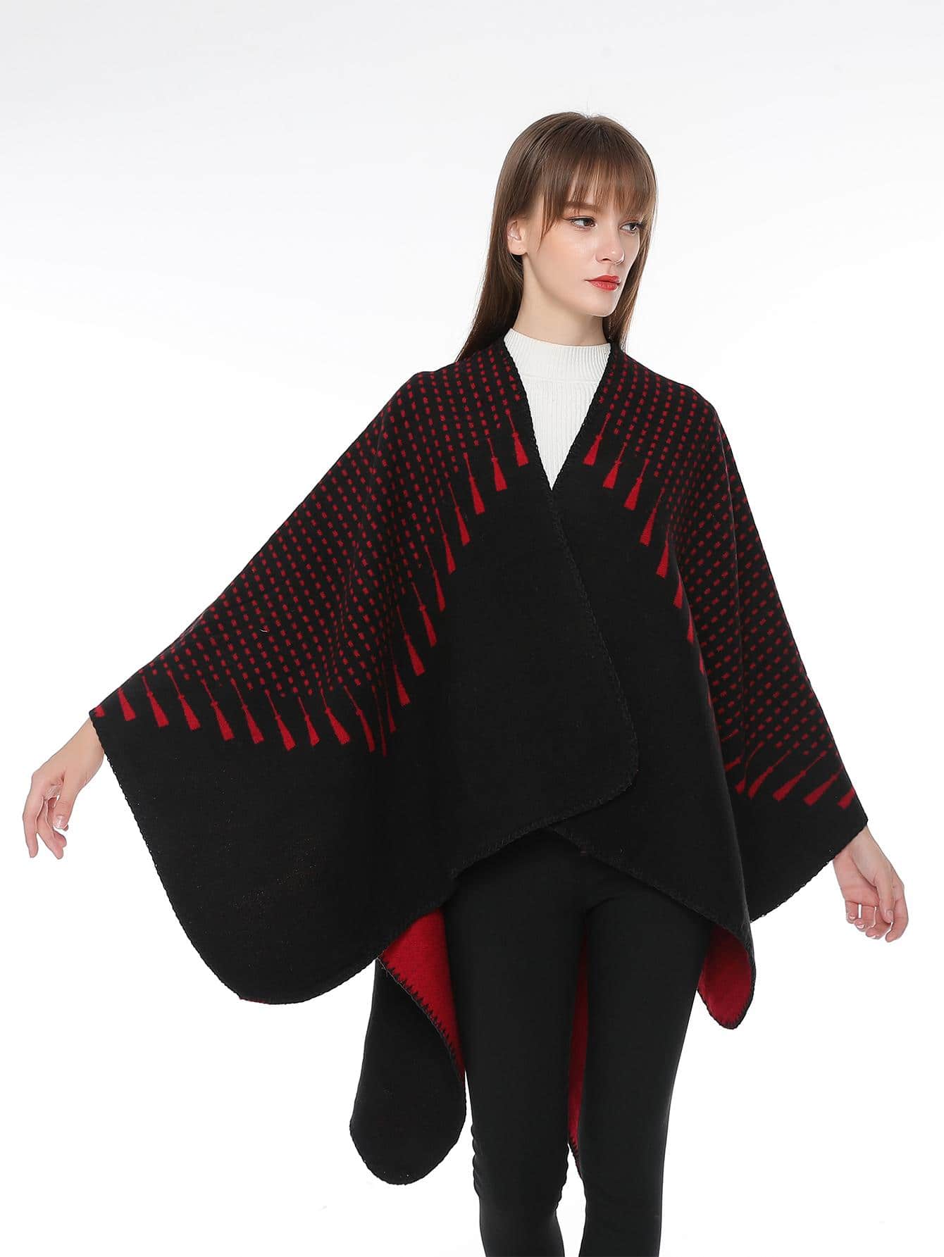 Geometric Pattern Shawl | SHEIN USA
