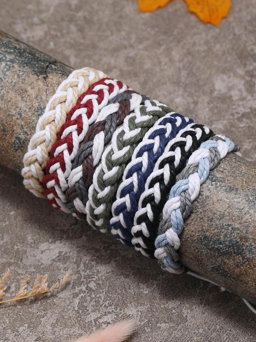Multicolor Three Strand Braided Dark Tone Rope | SHEIN USA