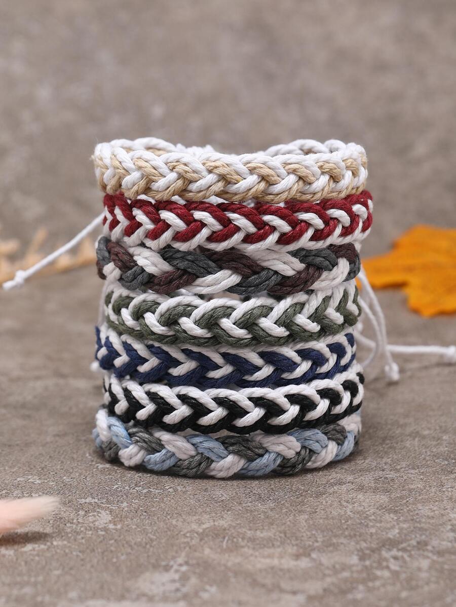 Multicolor Three Strand Braided Dark Tone Rope | SHEIN USA
