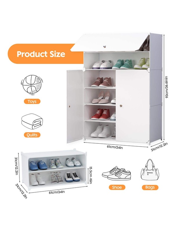 Valentine'S Day Shoe Rack Organizer 6-Tier Shoe Cabinet Expandable Free ...