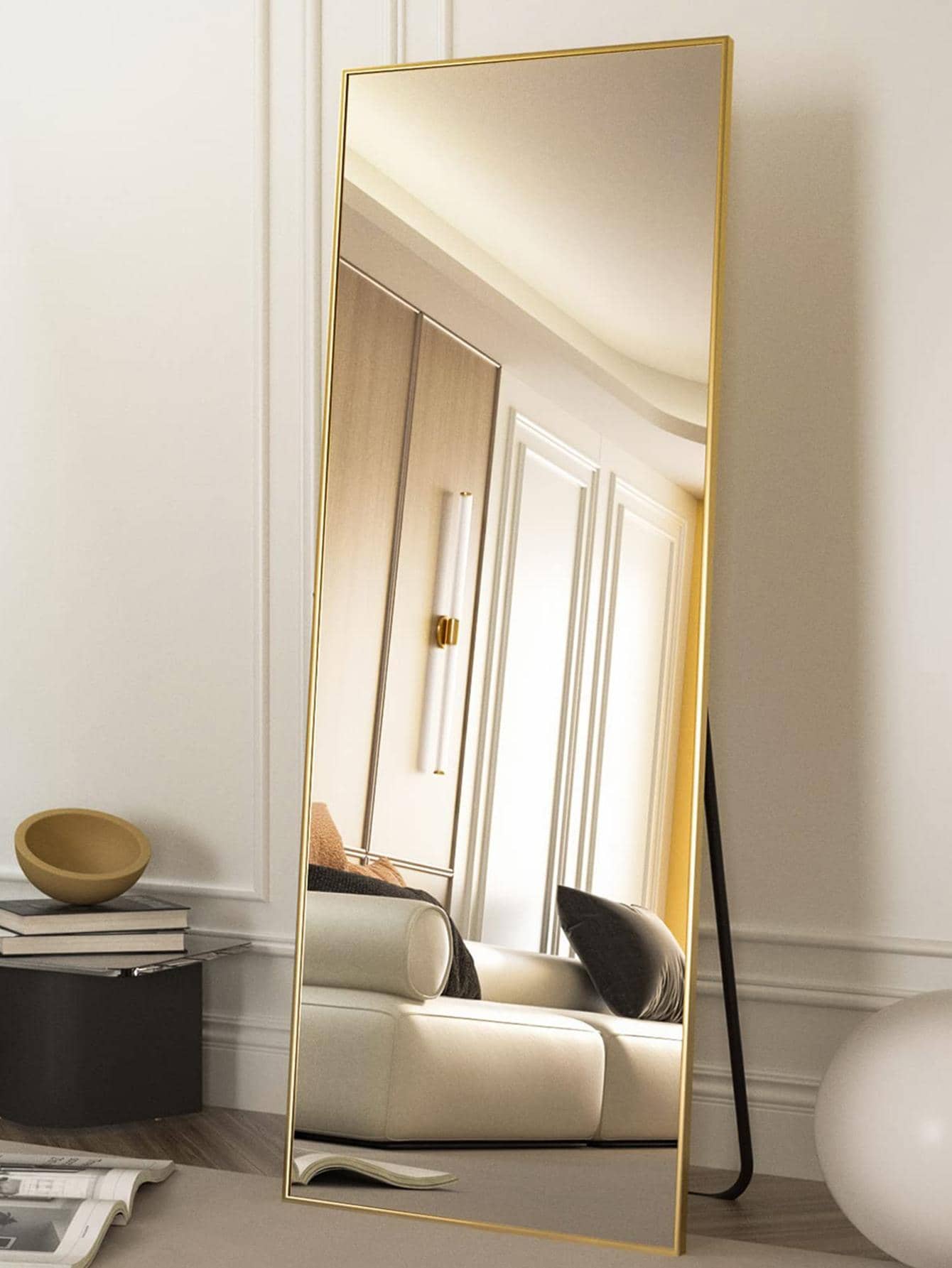 BEAUTYPEAK 64"x21" Full Length Mirror Rectangle Body Dressing 18x58 inch Floor Standing Mirrors ...