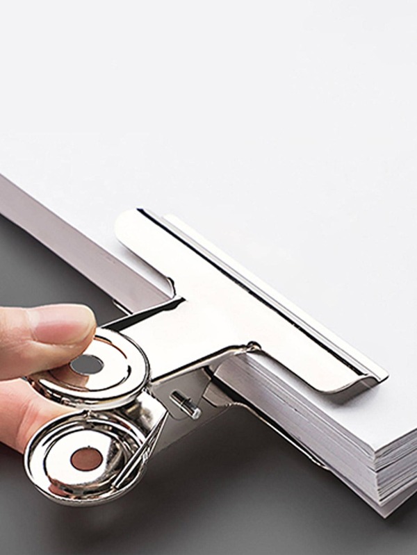 1pc Stainless Steel Binder Clip, Simple Multi-purpose Binder Clip For ...