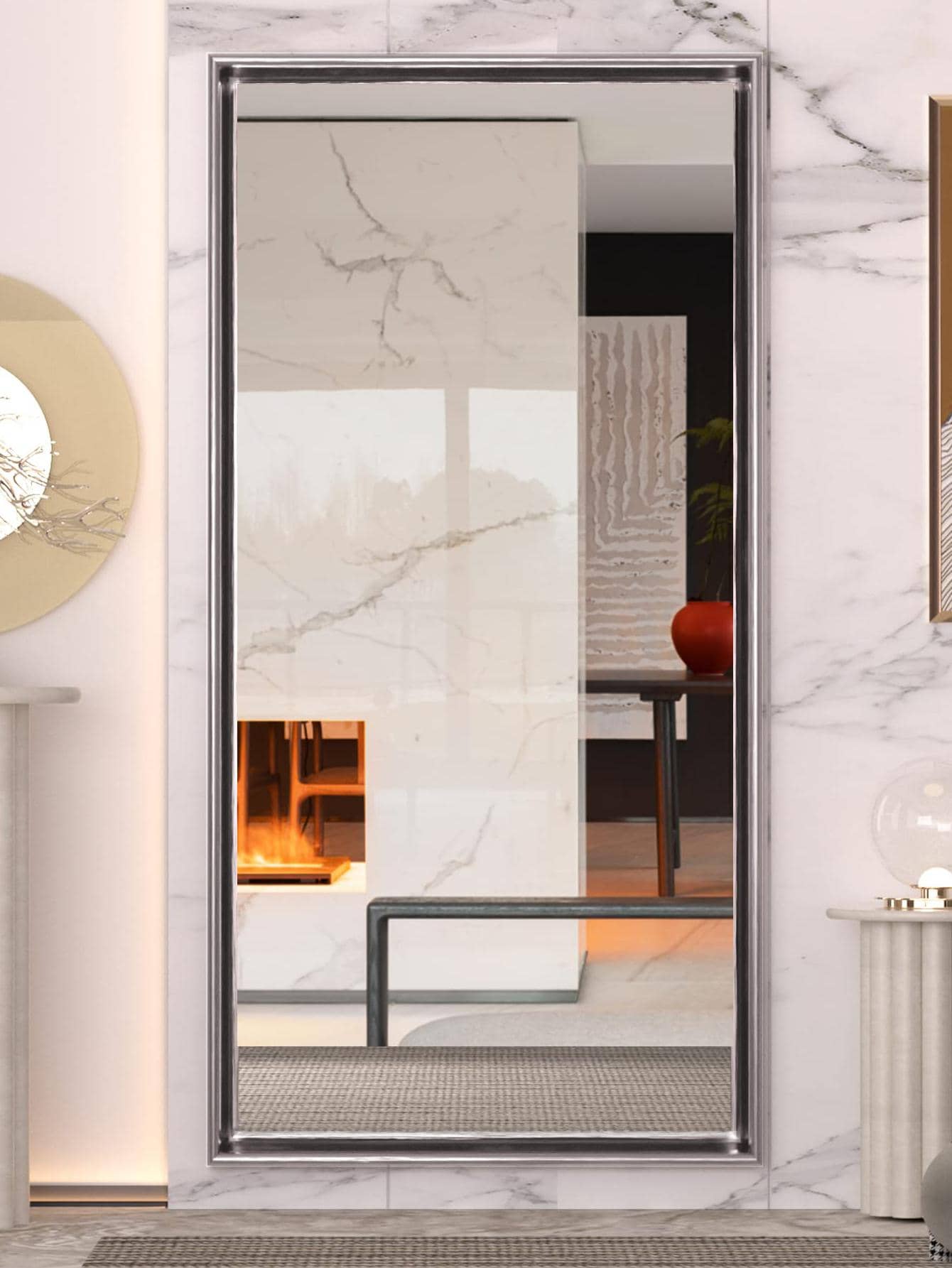 60 x 30 Inch Bathroom Mirrors for Vanity, Black Mirror for Bathroom ...