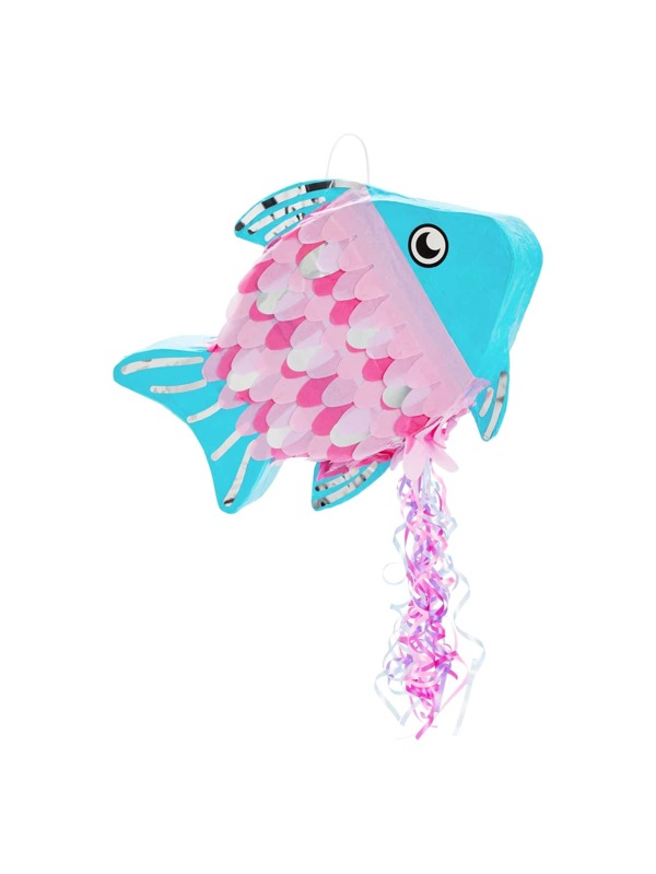 Pull String Fish Pinata for Ocean Theme Birthday, Mermaid Party ...