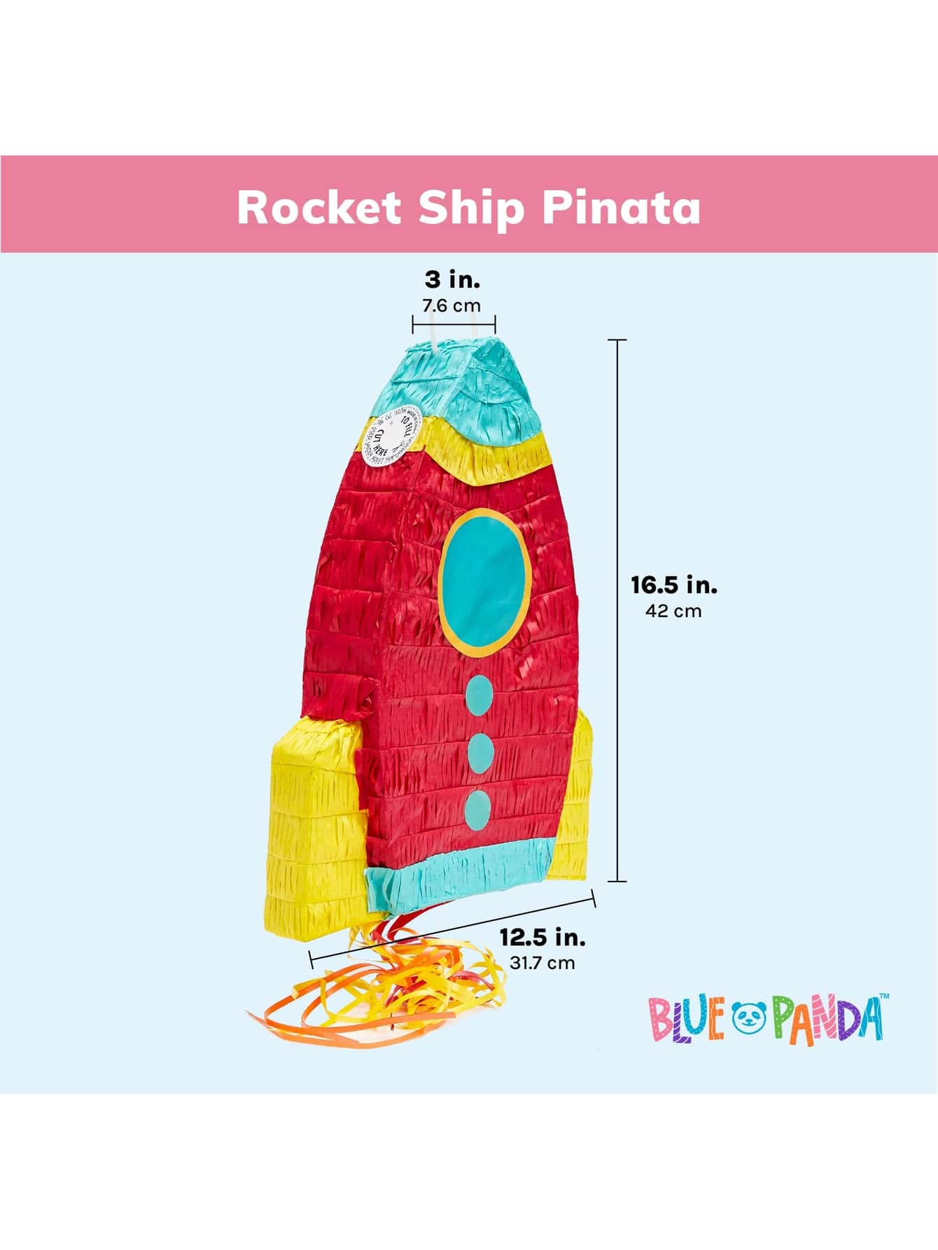 Pull String Rocket Ship Pinata for Outer Space Themed Party Supplies ...