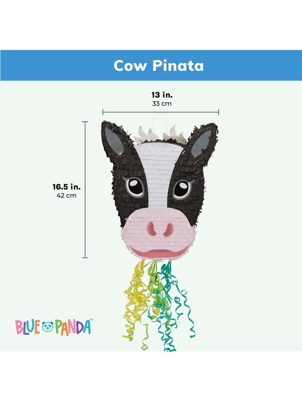 Small Cow Pinata for Girls with Pull Strings for Farm Birthday Party ...