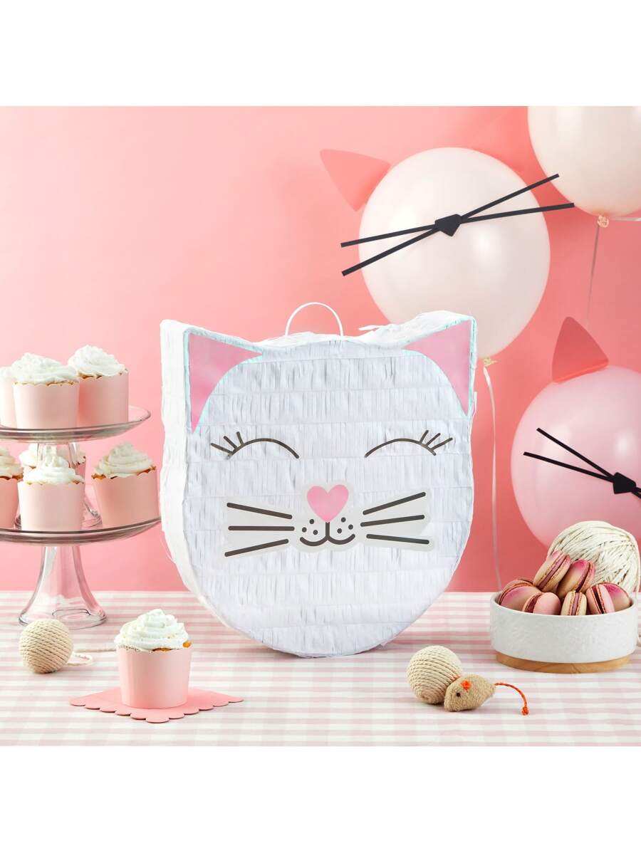 Blue Panda Small Cat Pinata For Kitty Birthday Party Supplies, Kitten ...